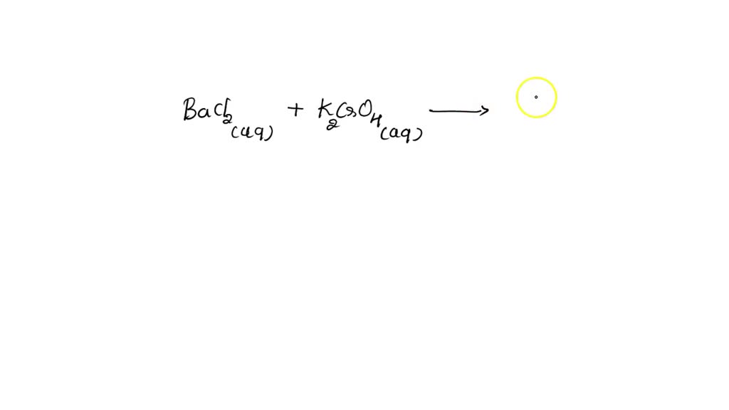 SOLVED: In an aqueous solution, barium chloride and potassium chromate ...
