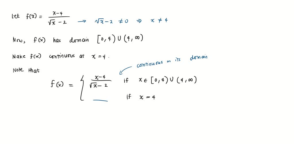 SOLVED: Give a formula for the extended function that is continuous at ...
