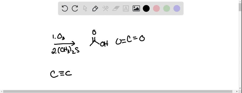 SOLVED: An unknown alkyne is treated with ozone (followed by hydrolysis ...