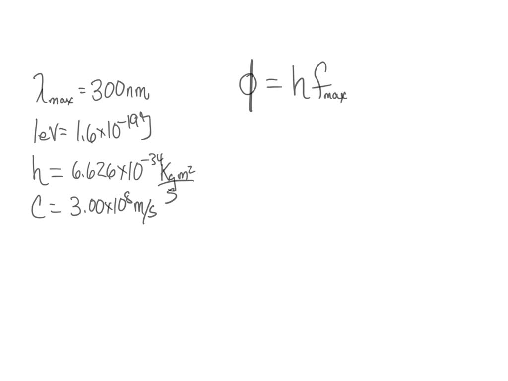 SOLVED: In a photoelectric effect experiment, the maximum wavelength of ...