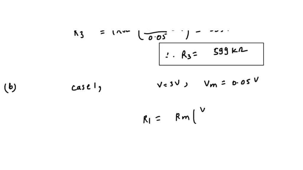 SOLVED: c) Calculate the value of the multiplier resistance for the multi-range DC voltmeter ...