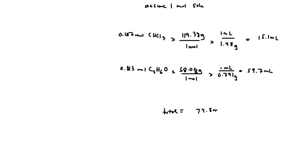 VIDEO solution: A chemist combined chloroform (CHCl3) and acetone ...