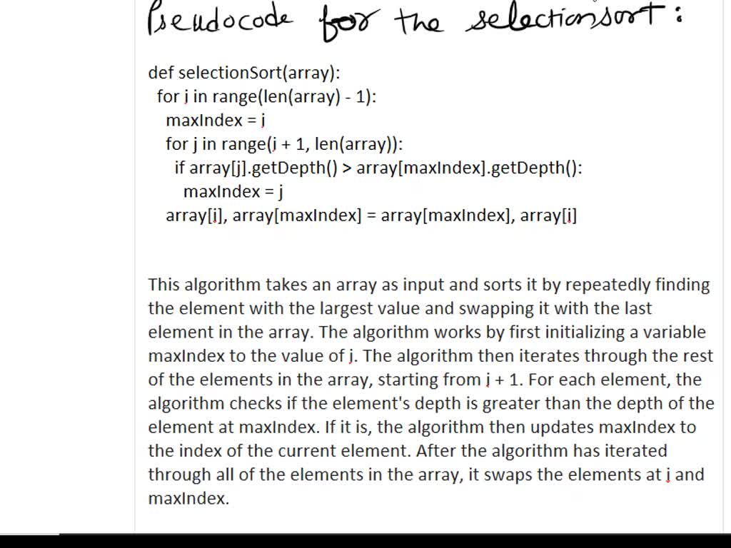 For an assignment, you wrote the method sortByLargestDepth in the class QuakeSortInPlace to sort ...