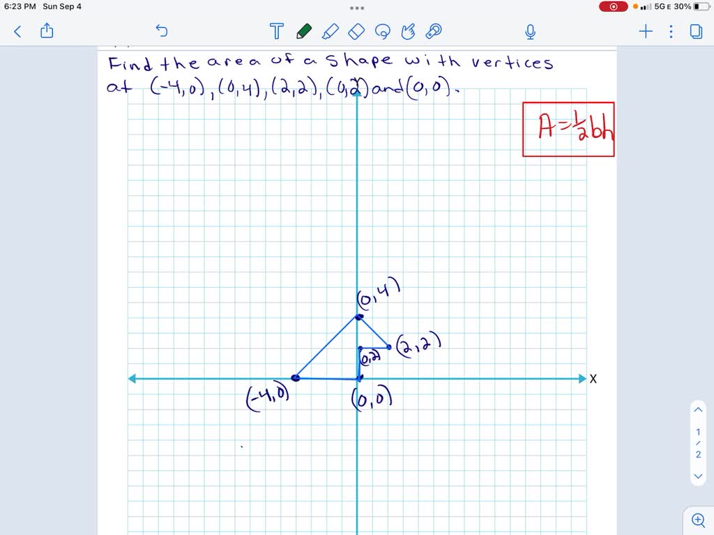 Find the area of the following shape. You must show all work to receive ... Find the area of the following shape. You must show all work to receive ...