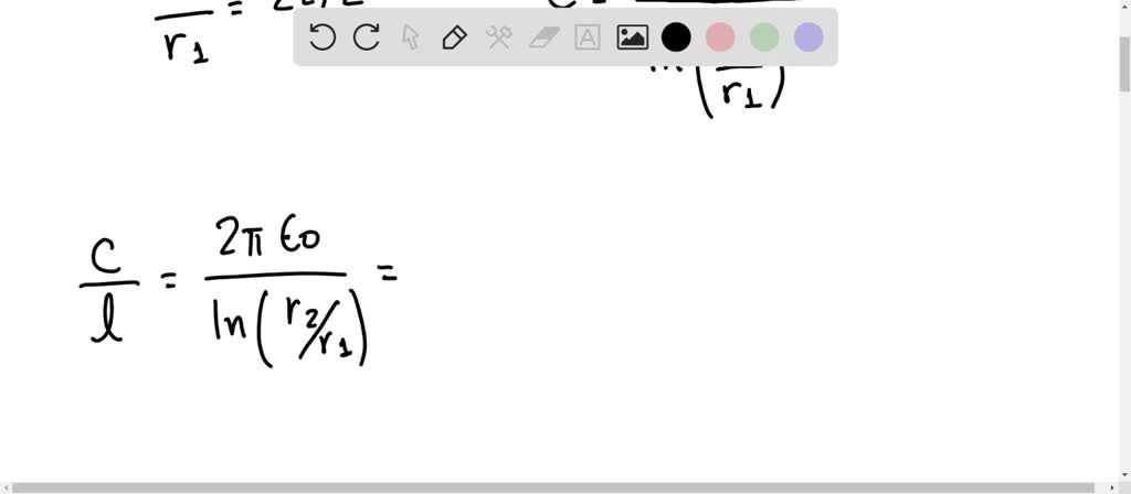 SOLVED: The capacitance per unit length of a cylindrical capacitor is ...