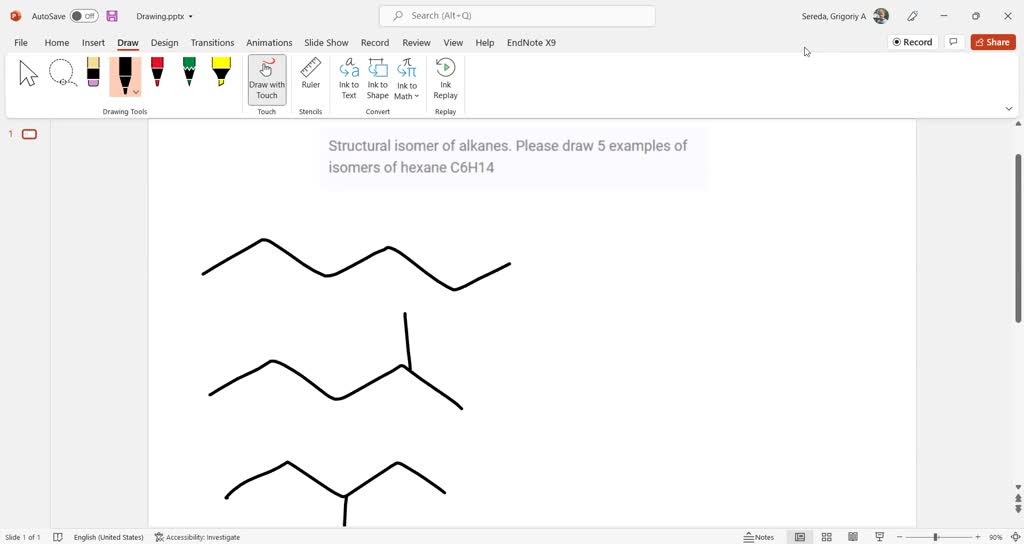 SOLVED: Structural isomer of alkanes. Please draw 5 examples of isomers ...
