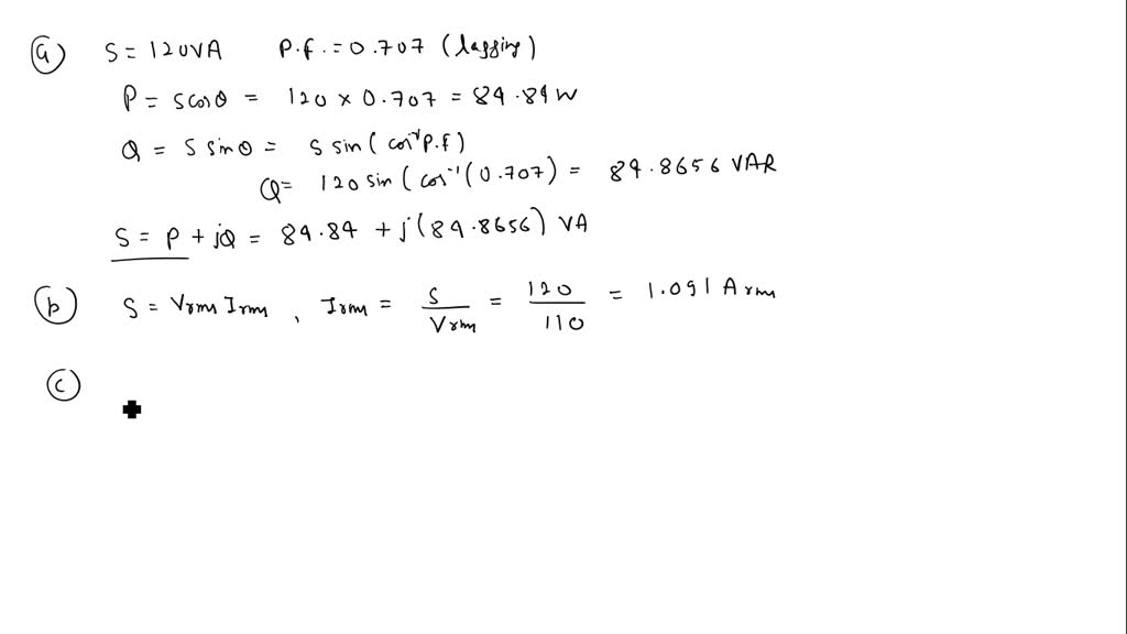 SOLVED: The sinusoidal source shown in the figure to the right has an amplitude of 10V RMS. The ...