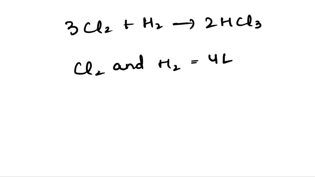 SOLVED: Cl2 and N2 react according to the following equation: 3Cl2(g ...