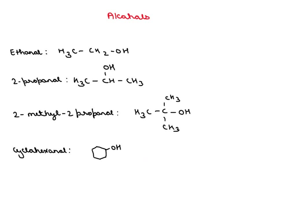 SOLVED: Classify each of the alcohols in question 1 as primary ...