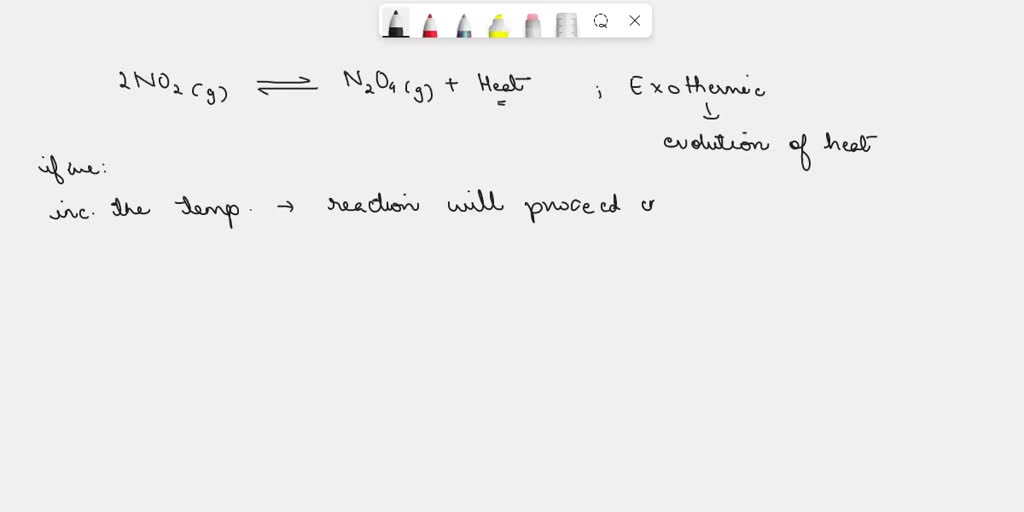 NO2(g) â†’ 2 NO2(g) (dark brown) (colorless) The dimerization of NO2(g ...