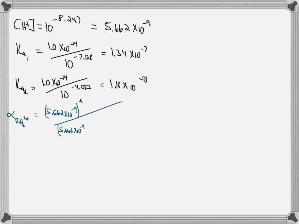 SOLVED: A diprotic weak base (B) has pKb values of 4.073 (pKb1) and 7. ...