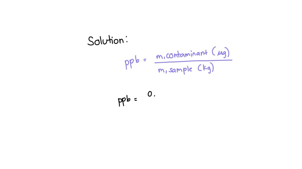 What is the concentration, in ppb, of PCB's in a chemical spill, if ...