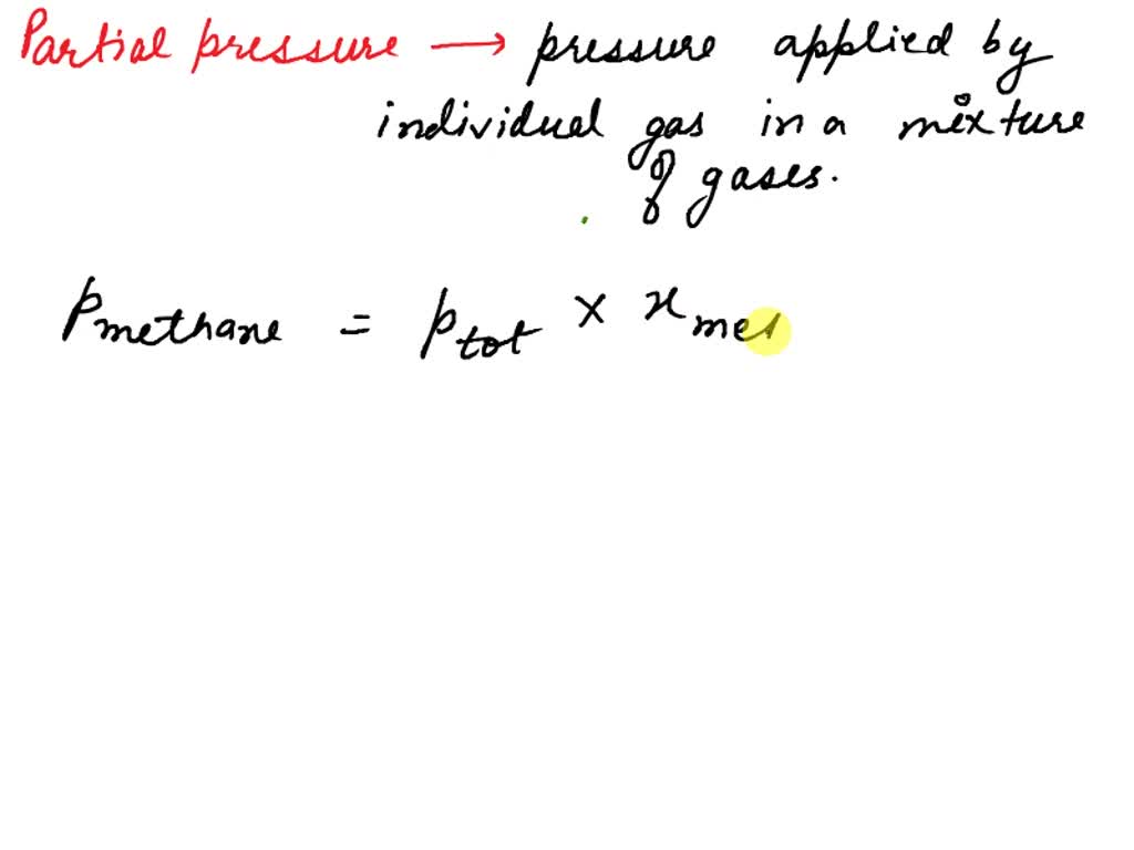 SOLVED: Calculate the partial pressure exerted by methane in the ...