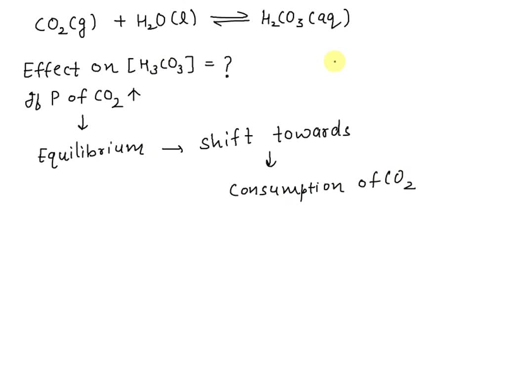 SOLVED: In the reaction of carbon dioxide with water to give carbonic ...