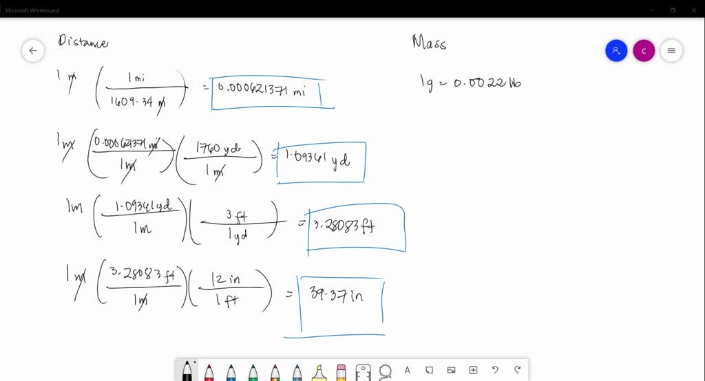 SOLVED: Challenge: Select Distance again from the Conversion menu. Use ...