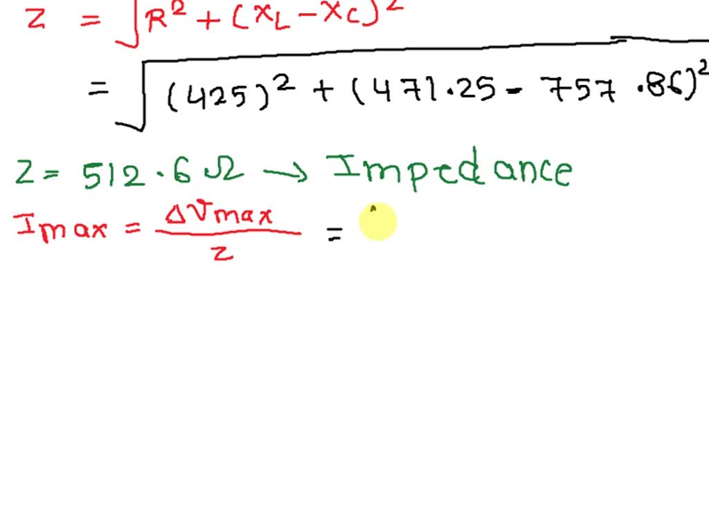 SOLVED: Analyze series RLC AC circuit for which R = 175 Ohms, L = 0.50 ...