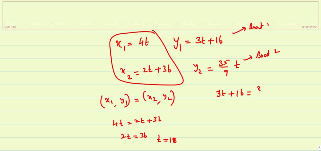 SOLVED: Two boats are traveling towards each other: The path of Boat ...