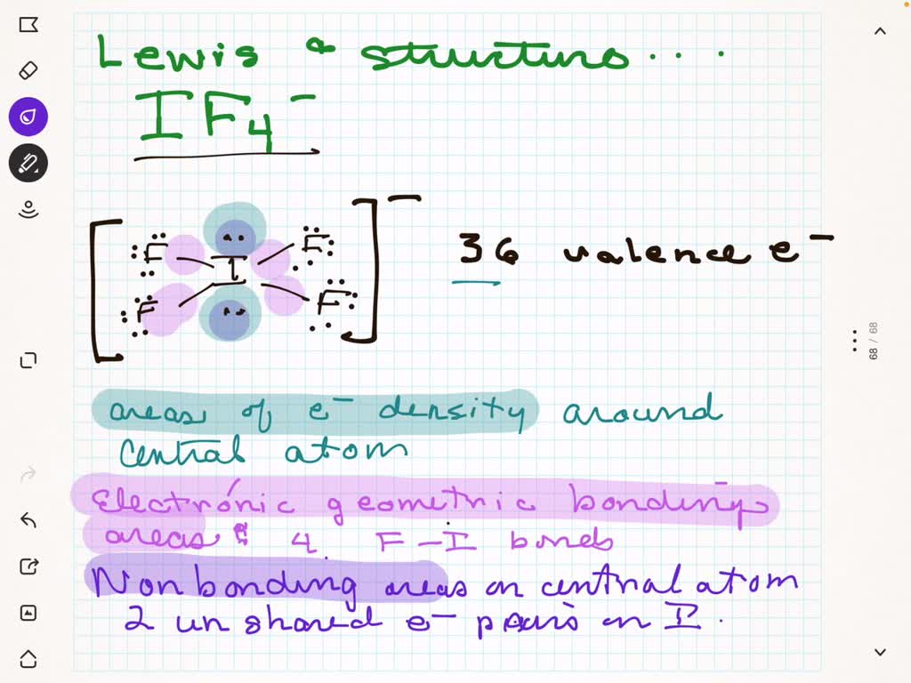 SOLVED: Consider the following molecule. Draw the Lewis Structure and use that to fill in the ...