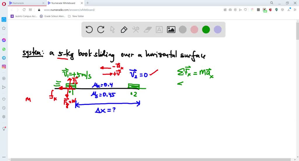 SOLVED: Question 3 10 pts You are pushing a book at an angle causing it ...