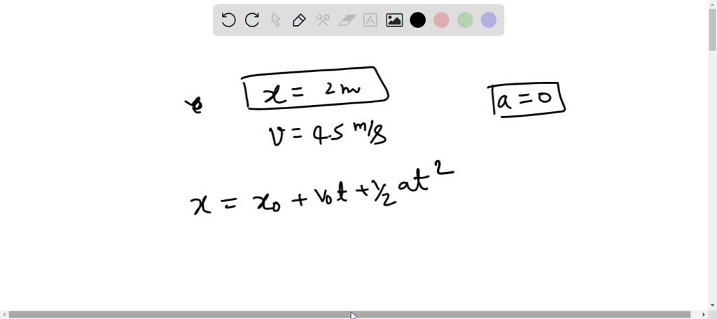 SOLVED: Use the equation of motion to answer the question x = x0+ vot + 1/2at2 an object has a ...
