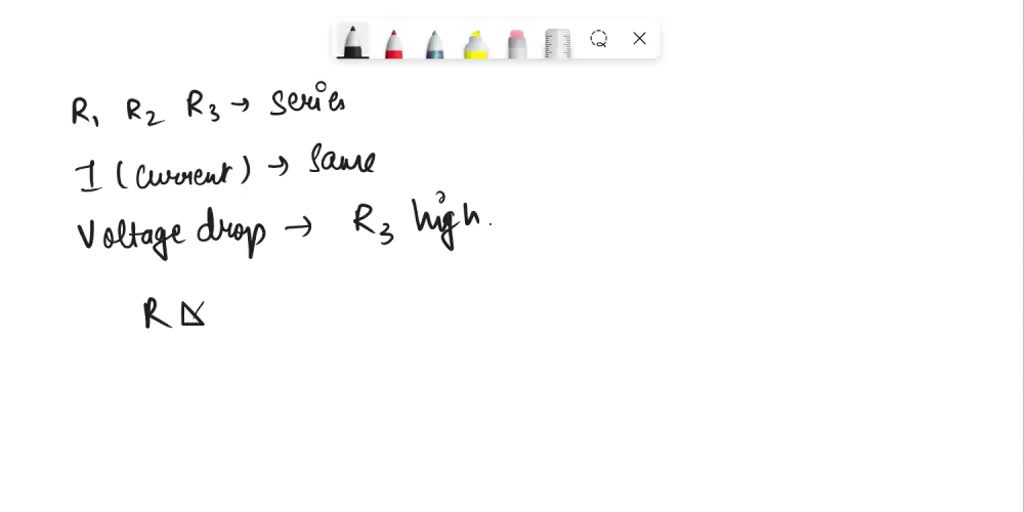 SOLVED: Three resistors R1, R2, and R3 are connected in series with R1