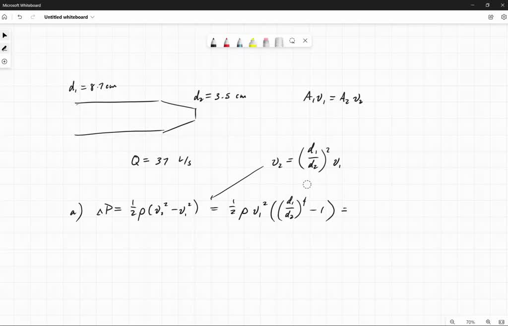 SOLVED: What is the pressure drop (in N/m2) due to the Bernoulli effect ... SOLVED: What is the pressure drop (in N/m2) due to the Bernoulli effect ...