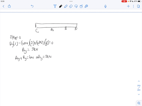 The beam has the rectangular cross section shown. If w=1 kN / m, determine the maximum bending ...