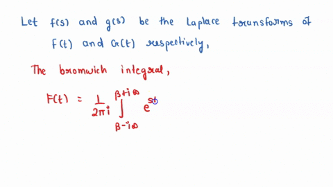 Ifthe general formula of the convolution integral is dm...