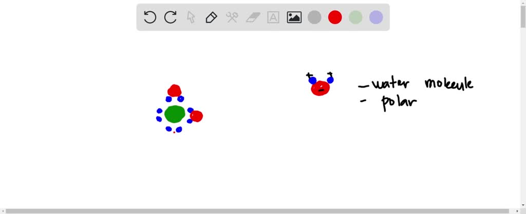 SOLVED: KCI dissolved in water Draw at least water molecules around ...