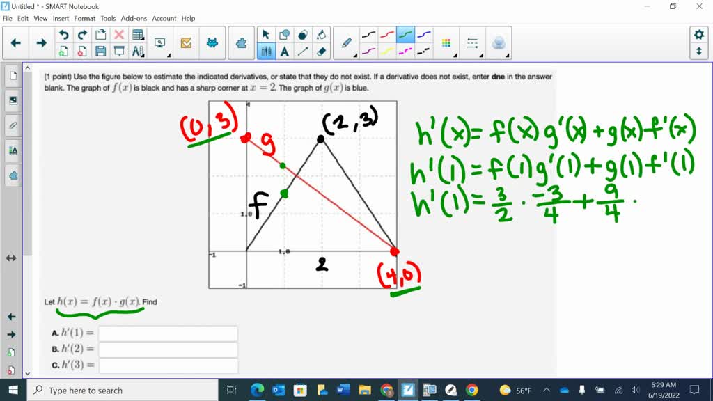 SOLVED: point) Use the figure below to estimate the indicated ...