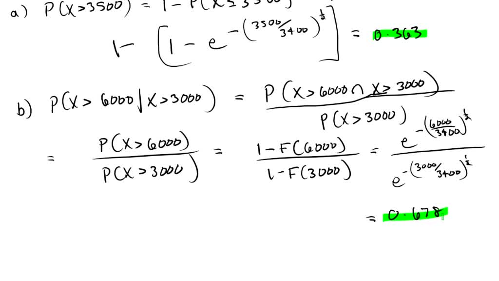 SOLVED: Suppose that the lifetime of component (in hours). X is modeled with distribution with a ...