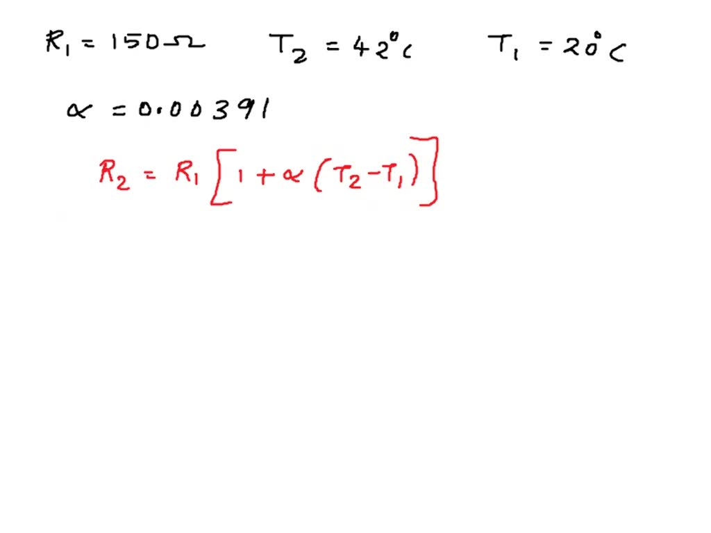 SOLVED: The resistance of a certain aluminum power line is 150 Ω at 200 ...