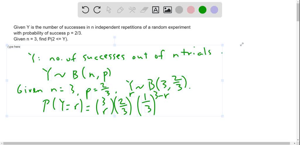Let Y be the number of successes in n independent repetitions of a ...