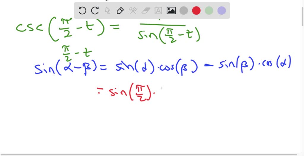 SOLVED: Use the difference identity to verify the cofunction identity: csc^2Î¸ = secÎ¸ Begin by ...