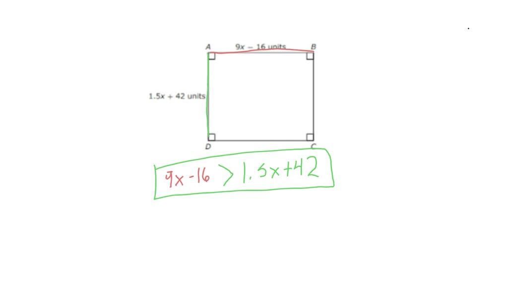 SOLVED: Rectangle A B C D is shown with the dimensions given in units ...