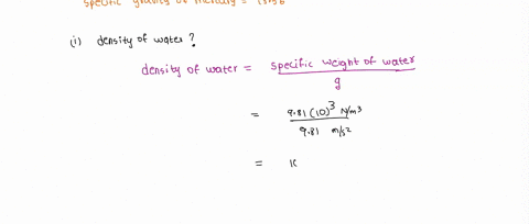 SOLVED:The specific gravity of mercury at 80^∘ C is 13.4 . Determine ...