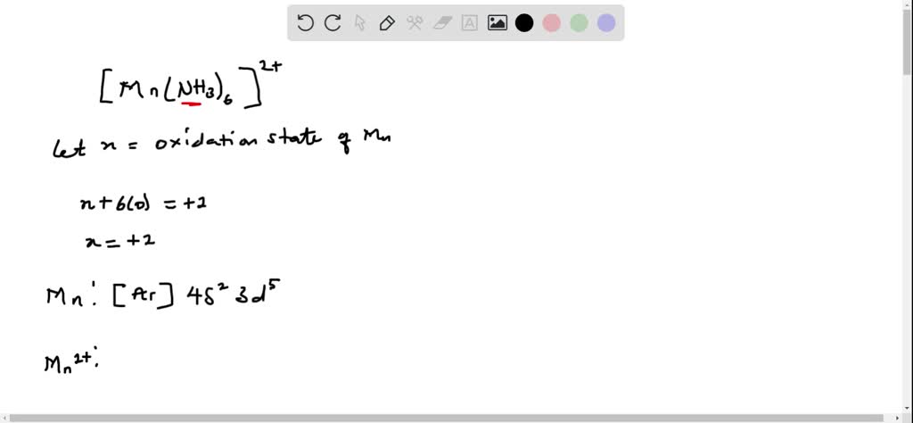 SOLVED: The [Mn(NH3)6]2+ ion is paramagnetic with five unpaired ...
