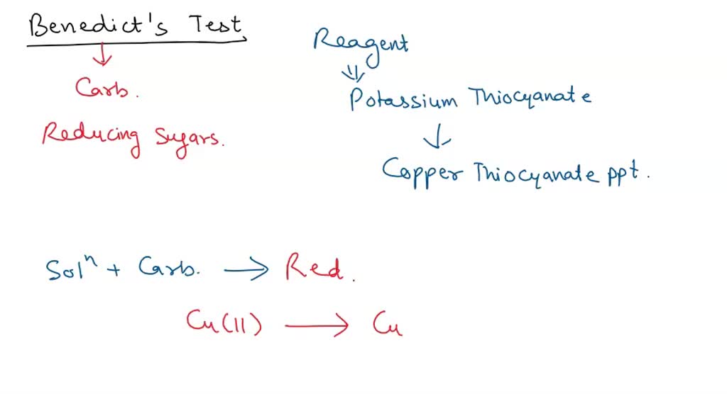 SOLVED: In the Benedict's test, the Benedict's reagent tests for simple ...