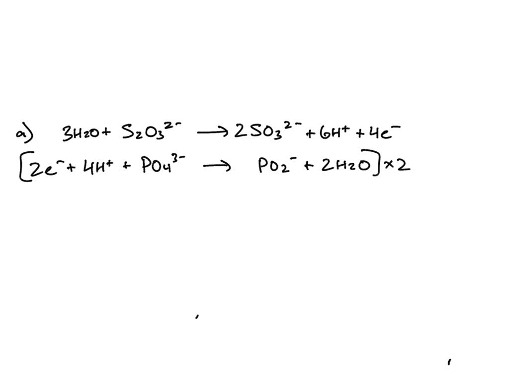 SOLVED: Balance the following redox reactions that occur in acidic ...
