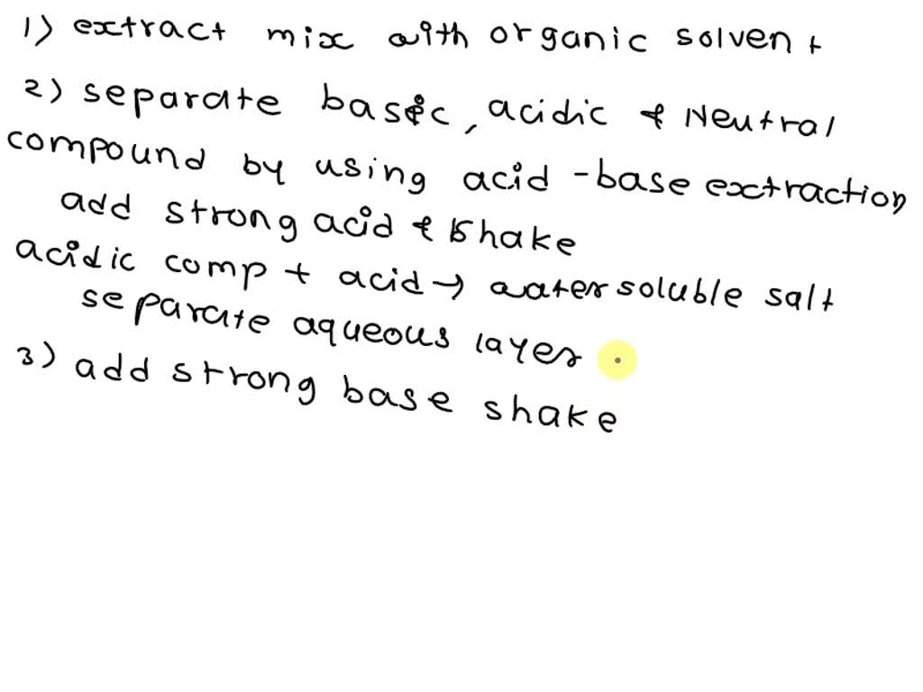 SOLVED: Briefly describe a procedure for the separation of a mixture ...