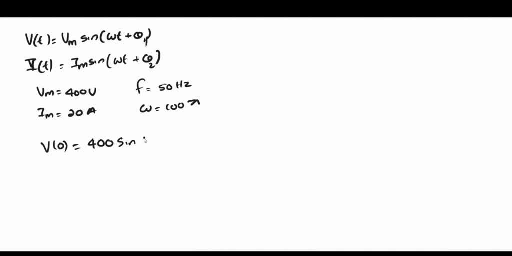 SOLVED: The maximum values of the alternating voltage and current are 400 V and 20 A ...