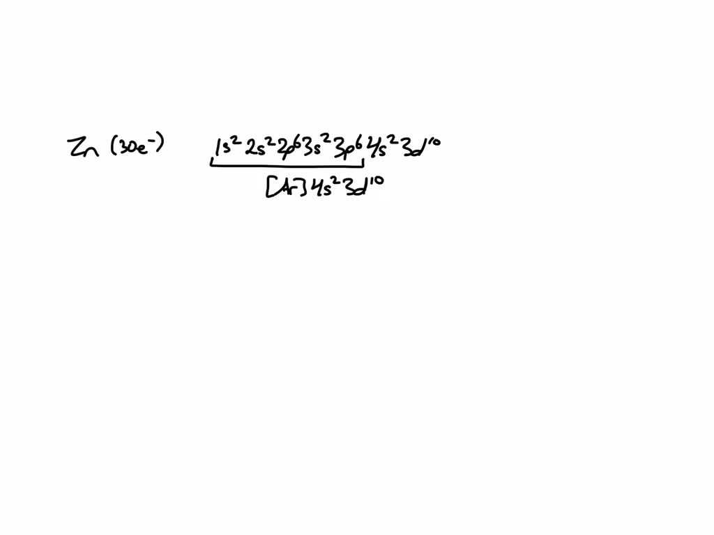 SOLVED: Using NOBLE GAS notation write the electron configuration for the zinc ion.