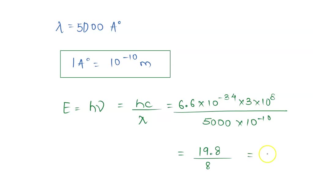 Light of wavelength 5000Ã… falls on a metal surface with a work ...
