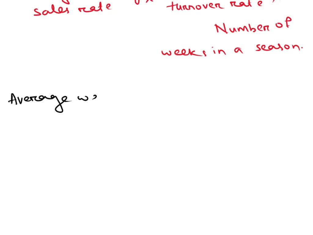 Calculate the inventory weeks for each item, for each classification ...