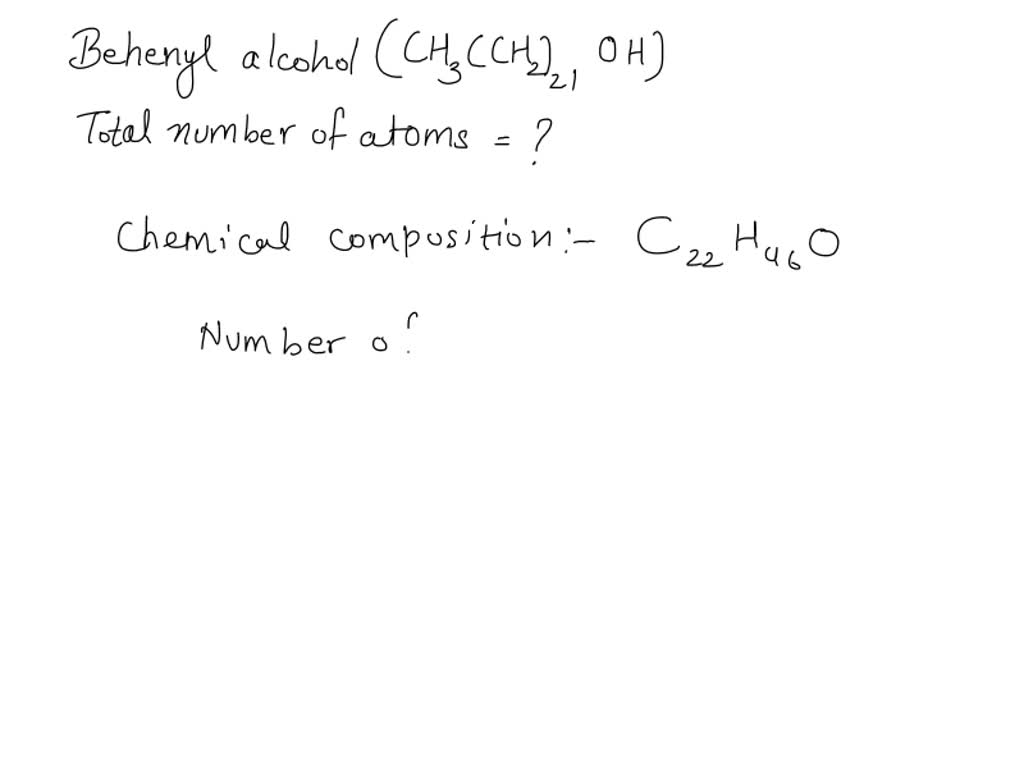 SOLVED: What is the total number of atoms in a molecule of each of the ...
