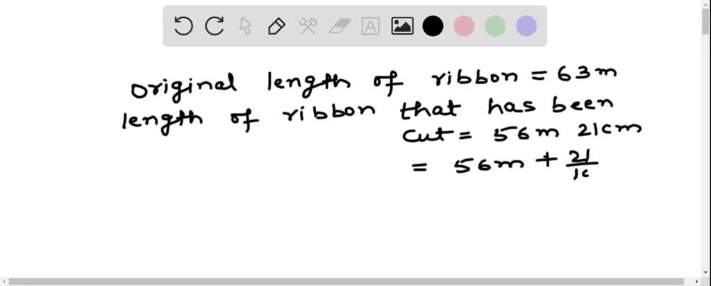 SOLVED: anna has two ribbons which are 42 cm and 56 cm long. what is ...