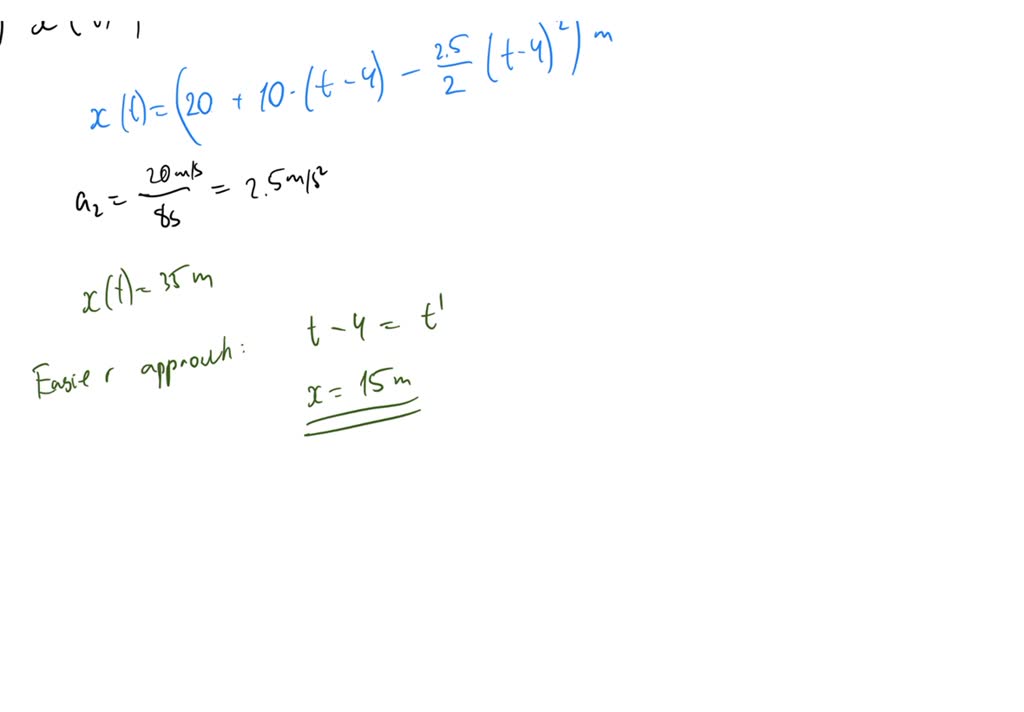 7. I FIGURE EX2.7? shows the velocity graph for a particle having ...
