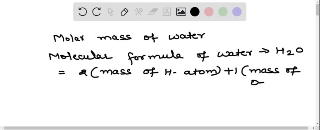 SOLVED: Which formula can be used to calculate the molar mass of water ...