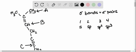 Determine the hybridization and geometry of the atoms marked...