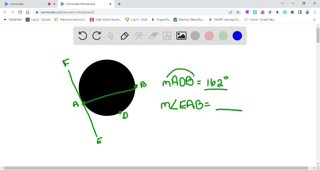 SOLVED: Circle P is shown. Line segment A B goes from one side of the ...